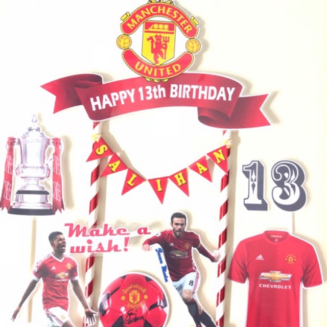 Manchester United cake topper set of 7 | Shopee Malaysia