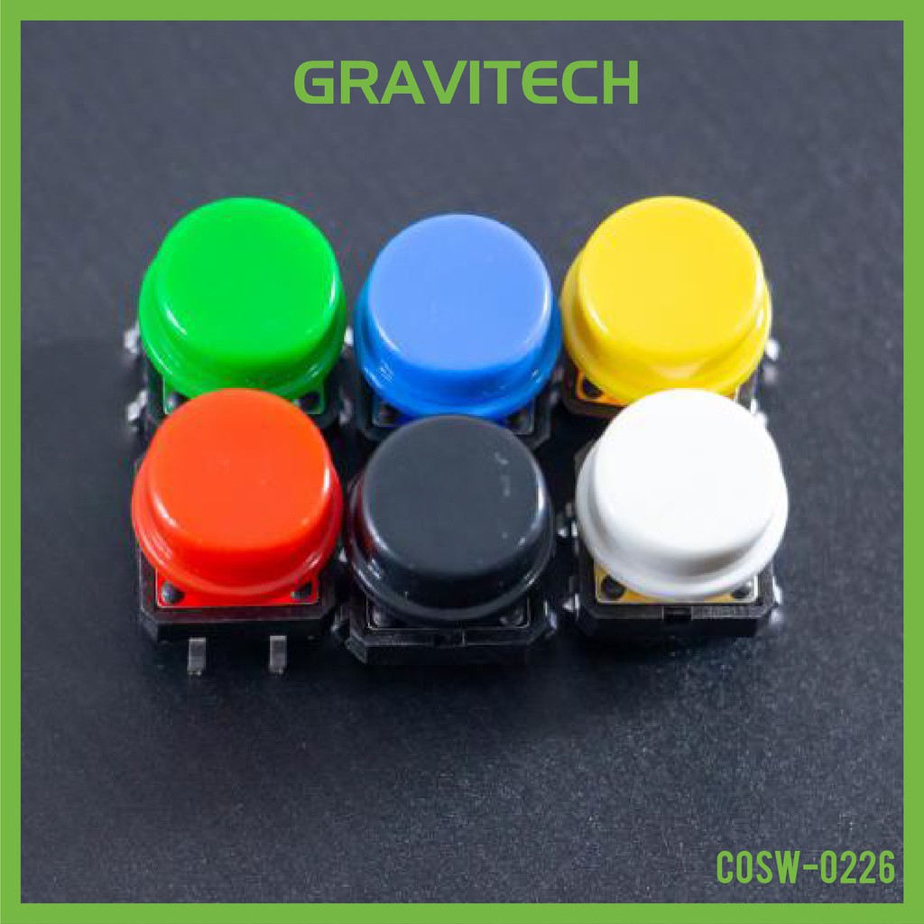 [Gravitechthai] Momentary Push Button Switches-12mm Square 6 Colours | Shopee Malaysia