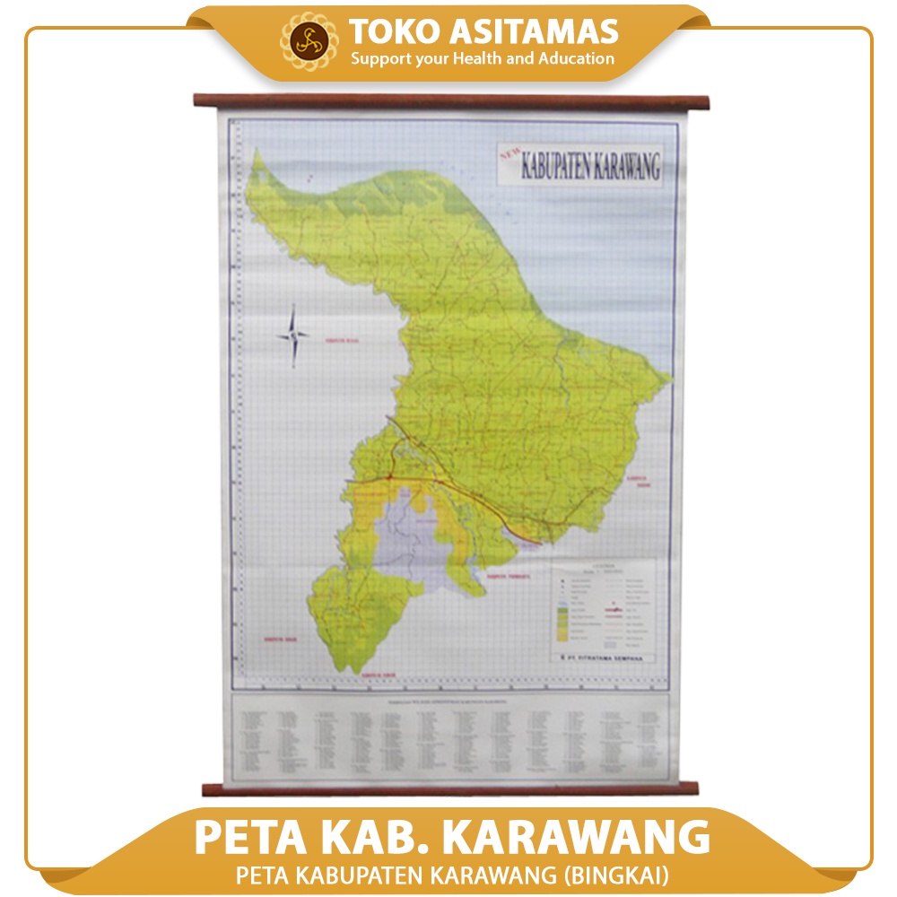 Map Of Karawang Regency (Frame) | Shopee Malaysia