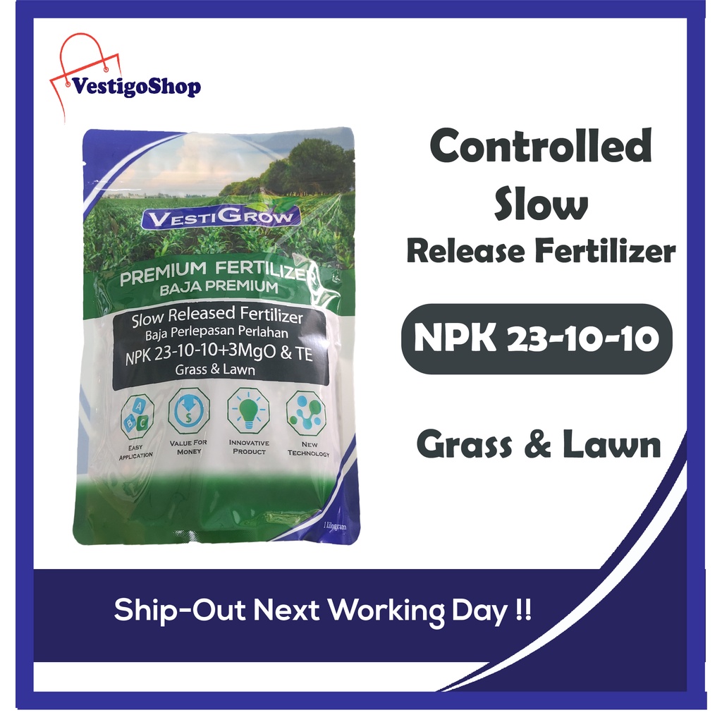 VESTIGROW OSMOCOTE SLOW RELEASE NPK 23-10-10 FERTILIZER BAJA RUMPUT ...