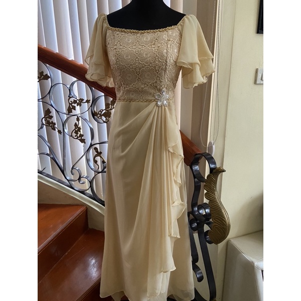 Mother of the Bride Dress/ Principal Sponsor Gown/ Secondary Sponsor Gown/ Ninang Gown | Shopee ...