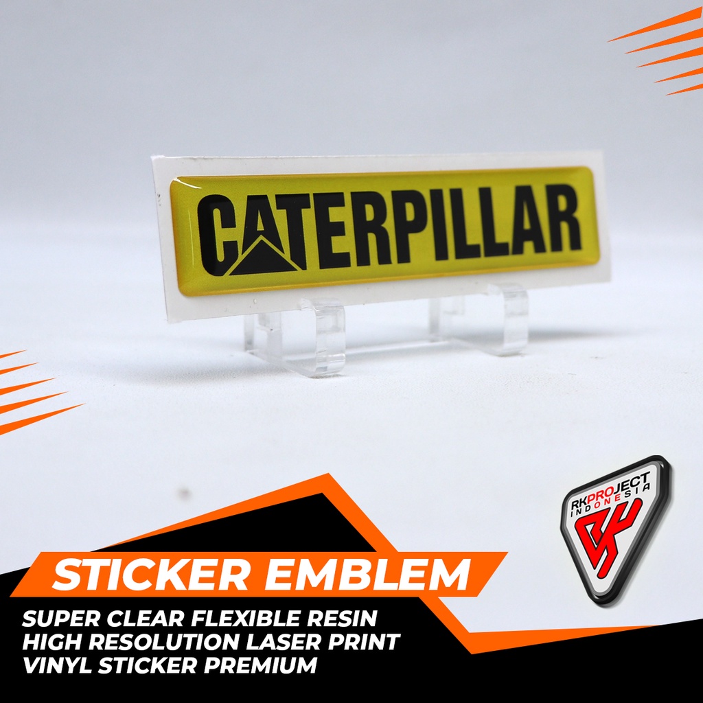 Caterpillar V2 Flexible Resin Embossed Sticker | Shopee Malaysia