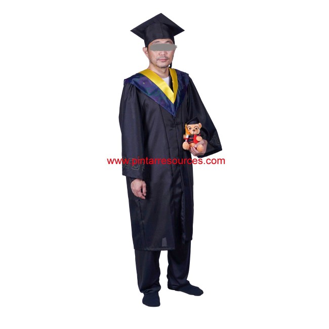 READY STOCK Adult Graduation Gown University Graduation Robe Degree ...
