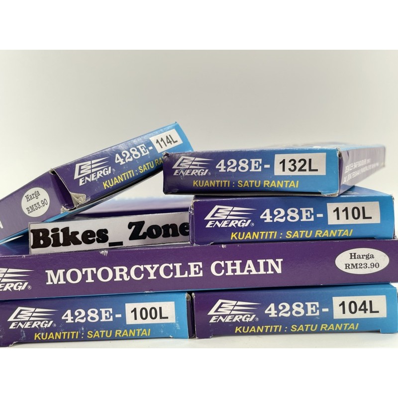ENERGI CHAIN MOTOR RANTAI MURAH RANTAI MOTOR 420E 100/104L 428 96/98/100/102/104/106/108/110/112 ...