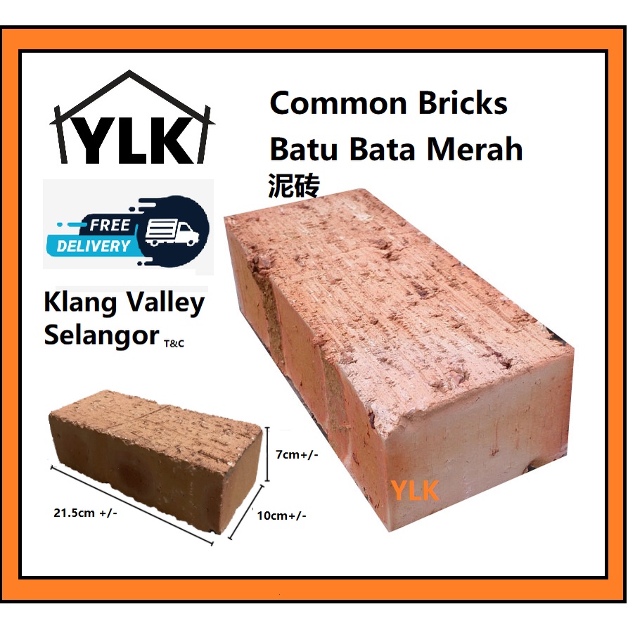 YLK [1Pc] Common Brick Batu Bata Merah -KL Free shipping in selected areas -Call Before Order ...