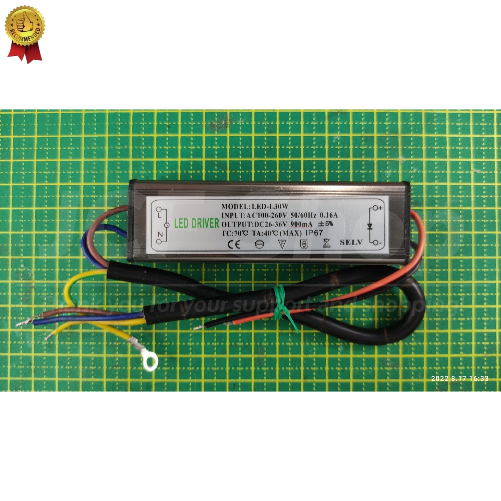 Flood Light LED Driver 30W [900mA] Power Supply | Shopee Malaysia