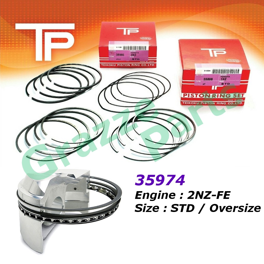 TP Piston Ring 35974 for Toyota Vios NCP42 NCP93 NCP150 | Shopee Malaysia