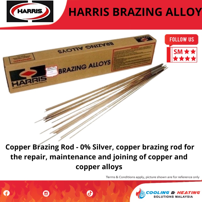 5pcs HARRIS Copper Brazing Alloy Rod / Welding Rod 0% Silver Copper Rod ...