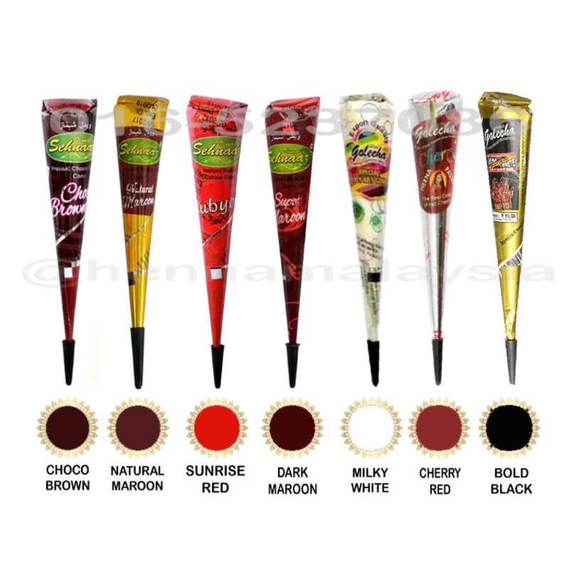 INAI LUKIS DAN CELUP MURAH PELBAGAI WARNA | Shopee Malaysia