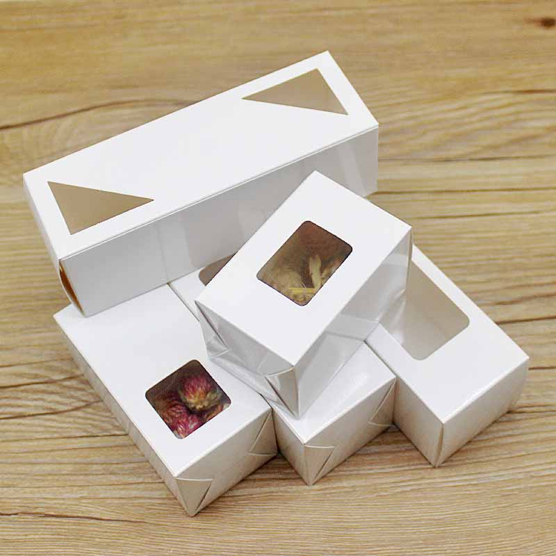 10pcs Multi size White window paper box 5x5x20cm DIY Packing Gift Boxes ...