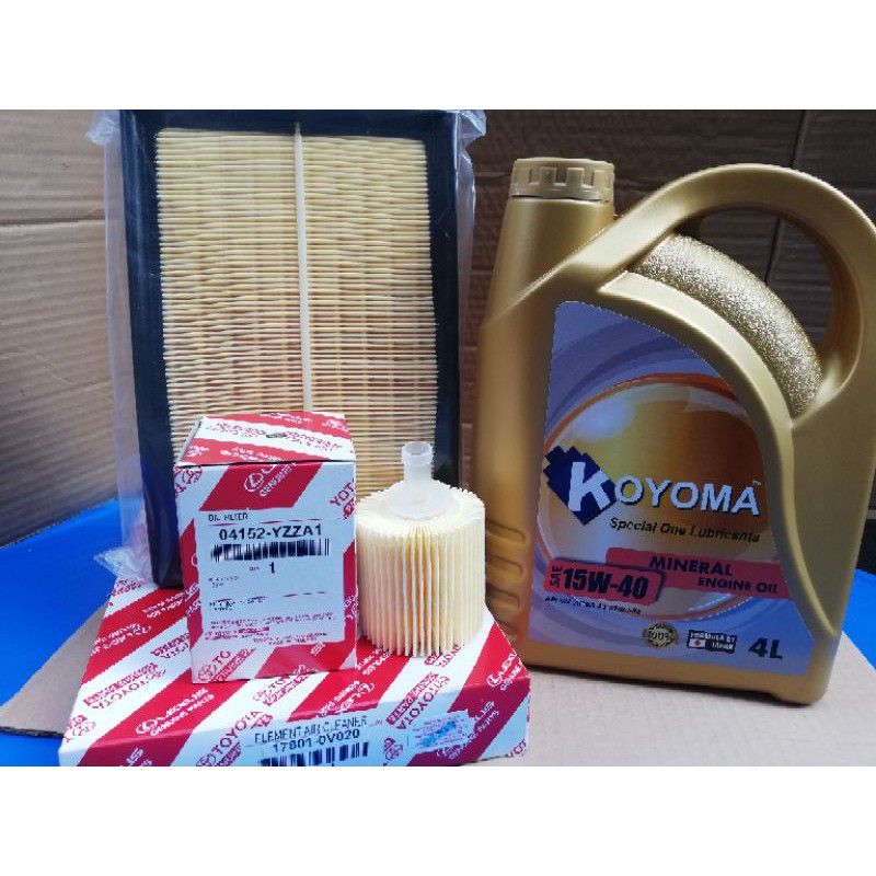 TOYOTA CAMRY 2.5 HYBRID ACV50 OIL FILTER + AIR FILTER + KOYOMA 15W40 ...