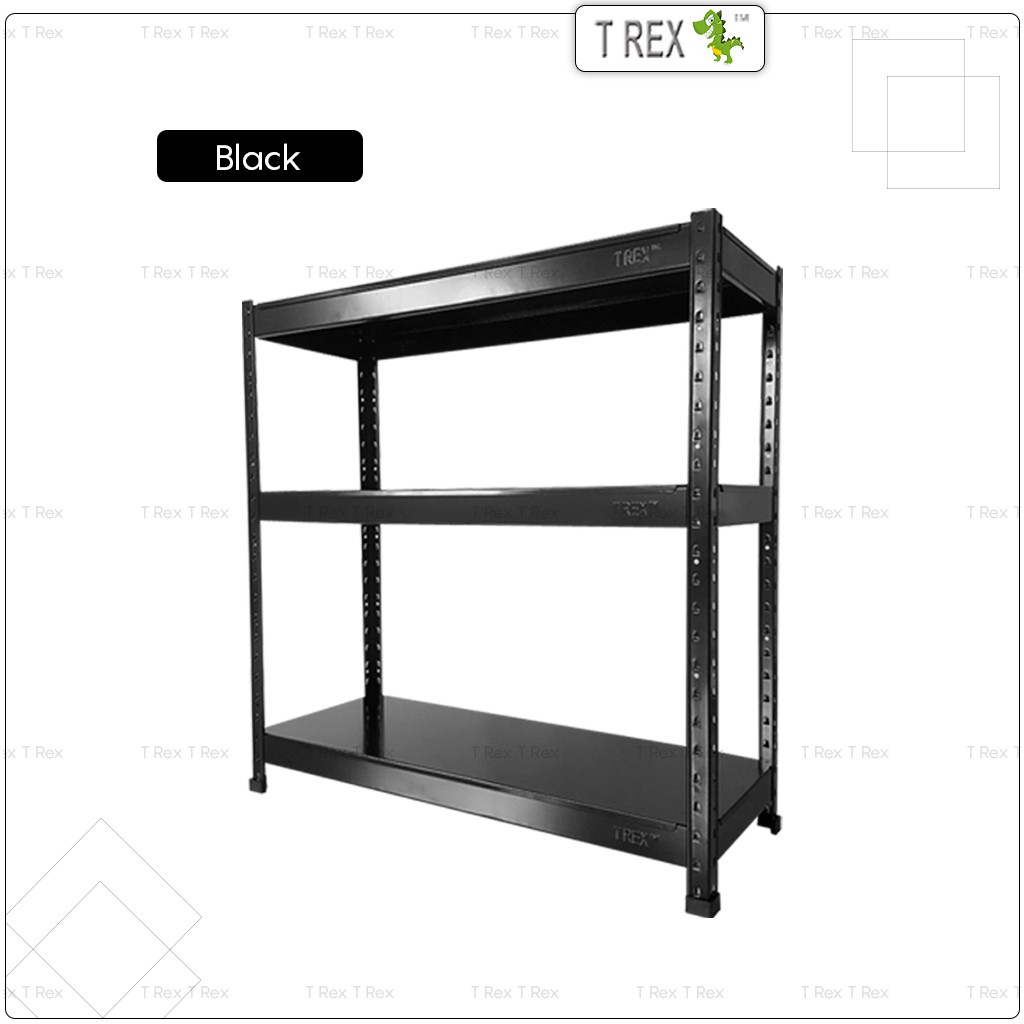 T Rex Standard 3 Tier Steel Boltless Storage Rack / Metal Rack ...