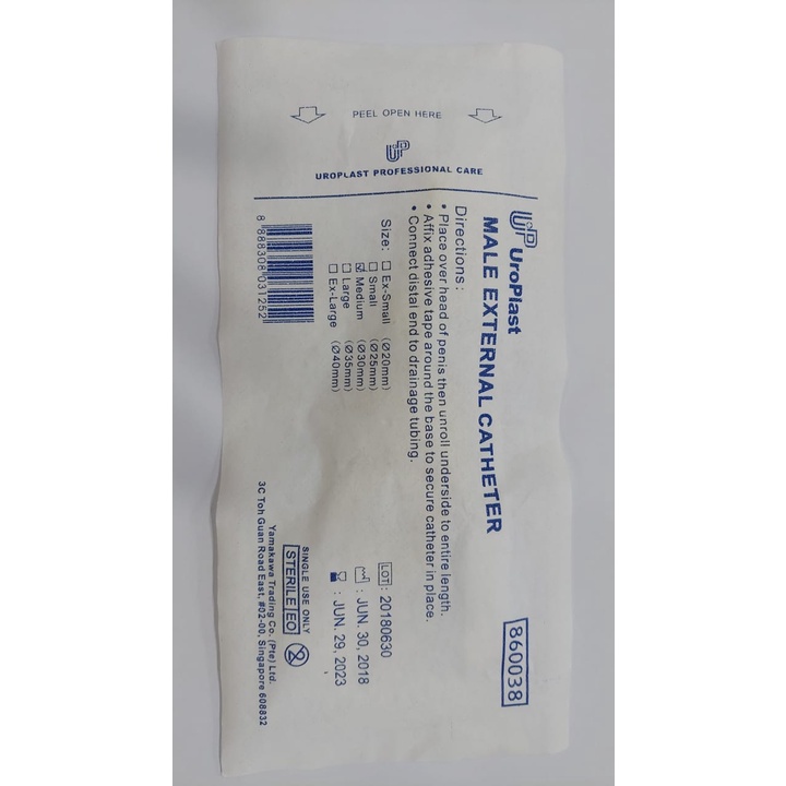UROPLAST Male External Catheter Medium (30mm) Exp: June 2023 | Shopee ...