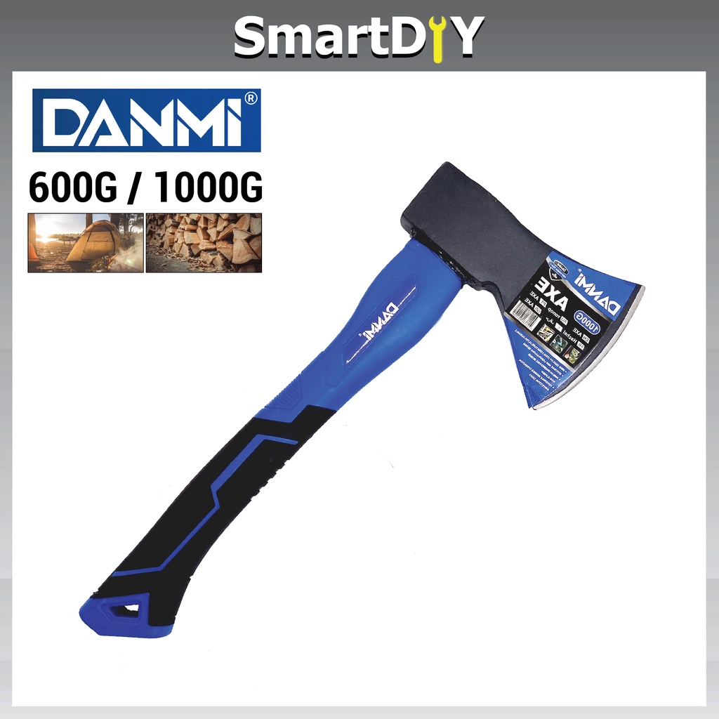 DANMI Heavy Duty AXE With Fibre Glass Handle (500g / 600g / 800g ...
