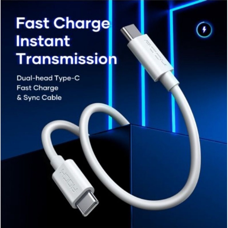 Rock Z6 Type C to Type C 3A PD Fast charging Cable | Shopee Malaysia