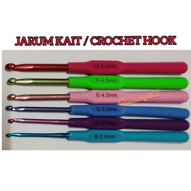 🔥 READY STOK 🔥JARUM KAIT / CROCHET HOOK - PLASTIC HANDLE | Shopee Malaysia