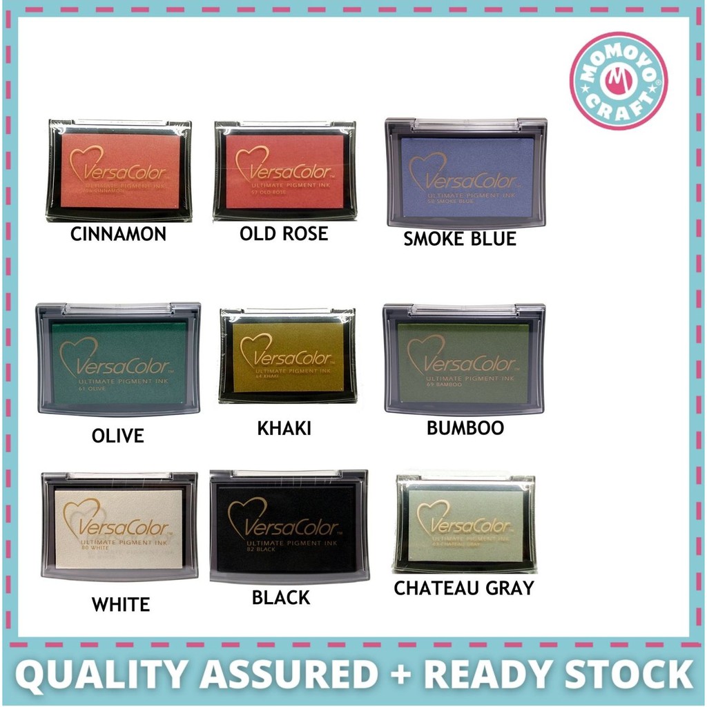 Tsukineko Versa Color Ultimate Pigment Ink ( Cinnamon/OldRose/SmokeBlue ...