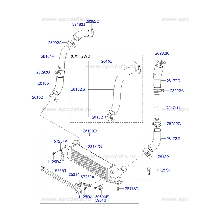 Genuine Hyundai Intercooler Hose and Pipe for Hyundai Grand Starex A1 ...