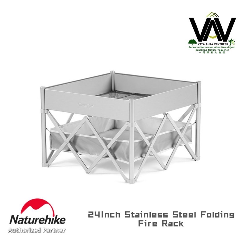 Naturehike 24 Inch Stainless Steel Folding Fire Rack | Shopee Malaysia