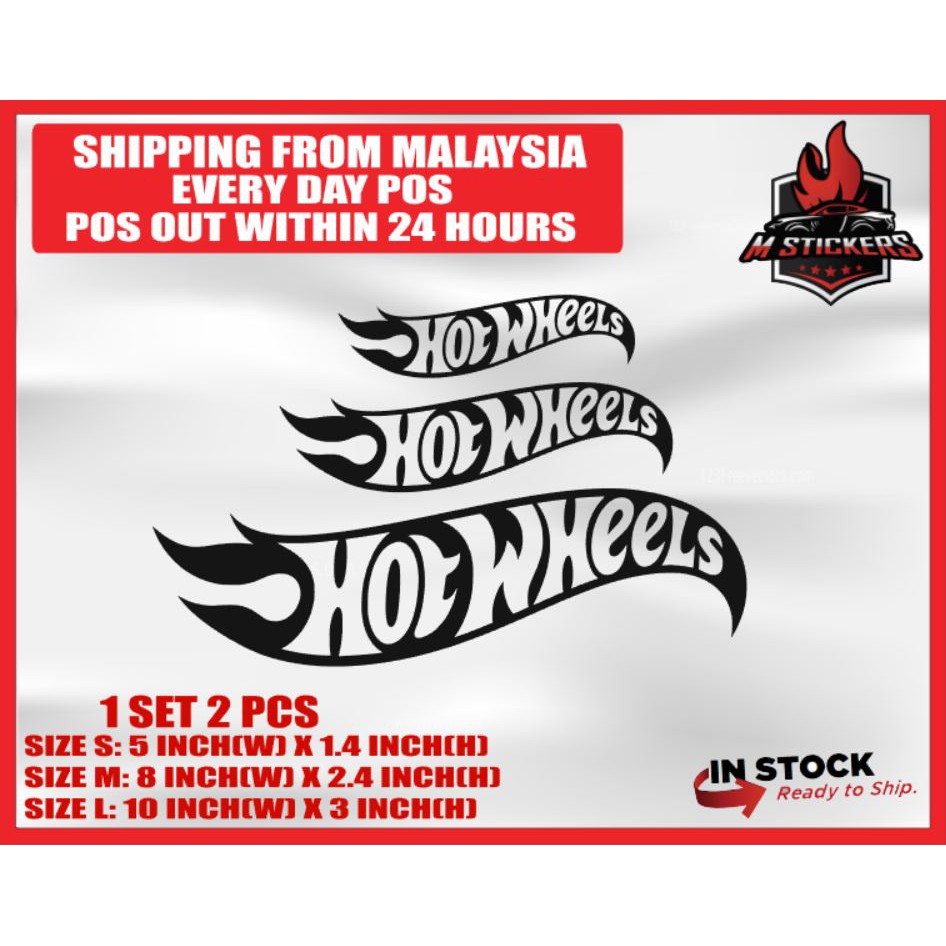 [M STICKERS] 2PCS HOTWHEELS CAR STICKER 4x4 Jeep Car JDM Truck Drift ...