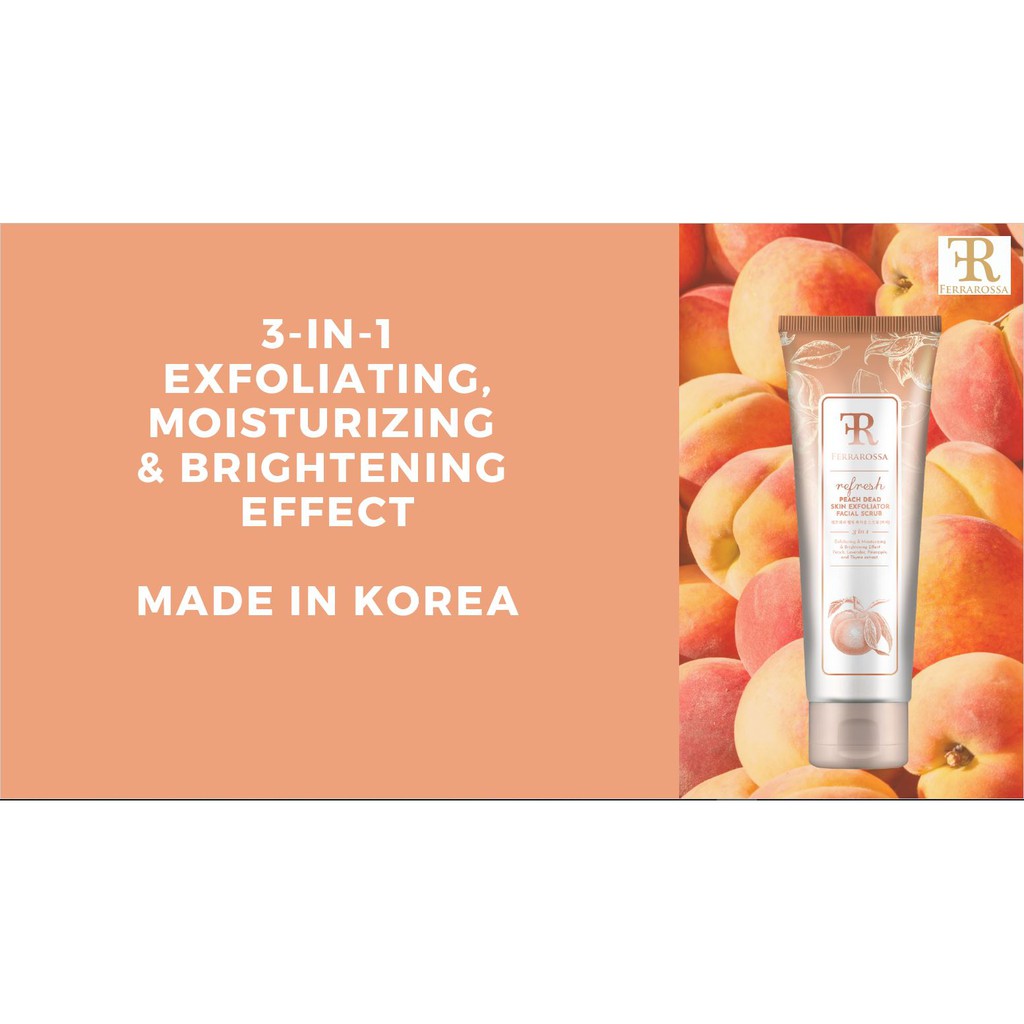 Ferrarossa Peach Exfoliator Scrub 3-IN-1 EXFOLIATING, MOISTURIZING ...