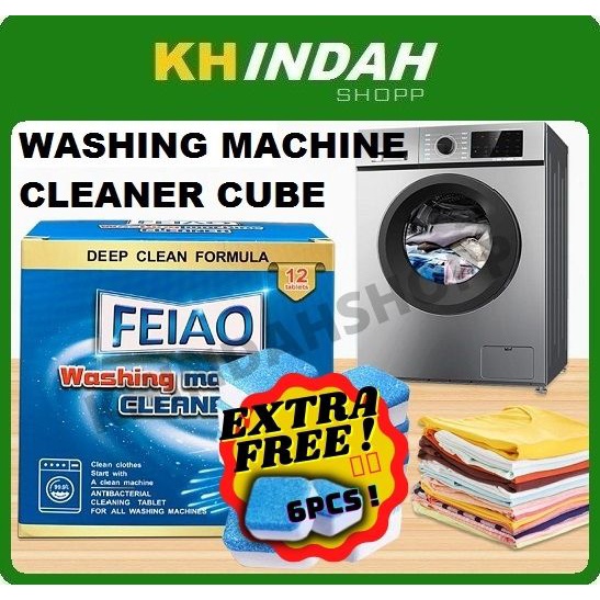 📢🔥EXTRA FREE 6PCS!!🔥GOOD QUALITY🎉 - FEIAO WASHING MACHINE CLEANER CUBE ...