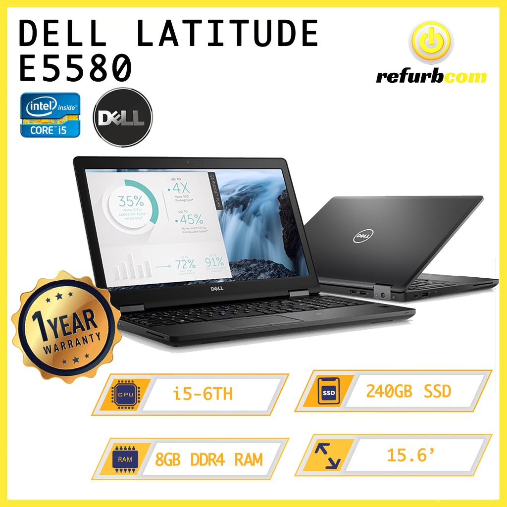 Dell Latitude E5580 - 15.6" / Core i5-7th Laptop (Refurbished) | Shopee Malaysia