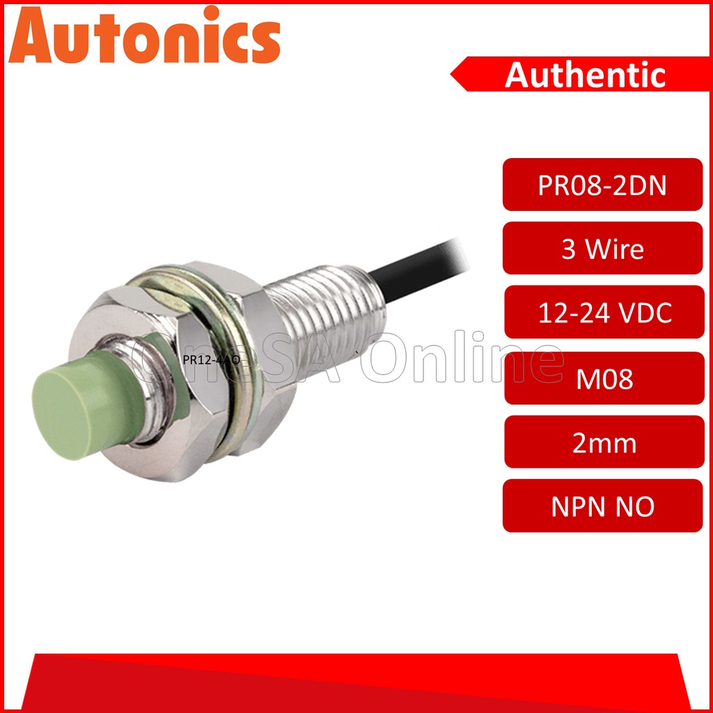 AUTONICS PROXIMITY SENSOR M8 2MM DC3 WIRE NPN NO(PR08-2DN-D12-24 ...