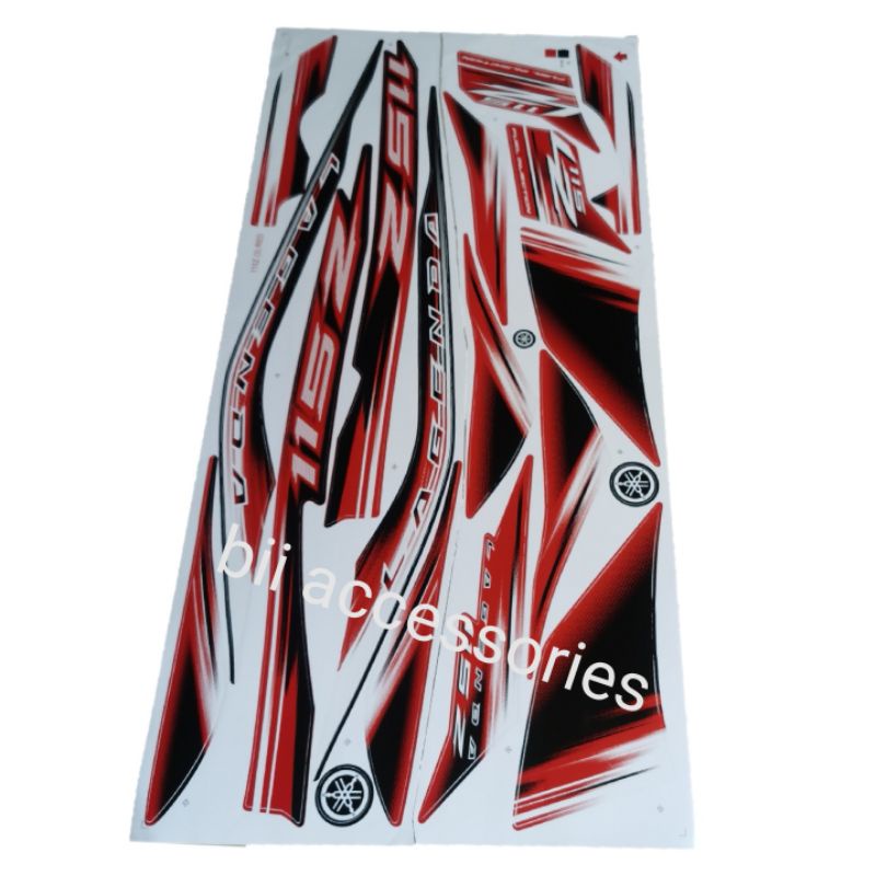 Yamaha 🔥Lagenda 115Z ( 3 )🔥 Fuel Injection Body Sticks🔥 Set Red🔥 ...