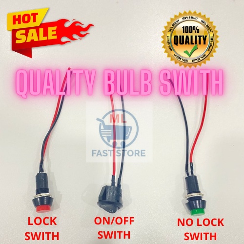 READY STOCK 7 TYPES Switch On/Off Push Button Suis Horn Hazard Switch ...