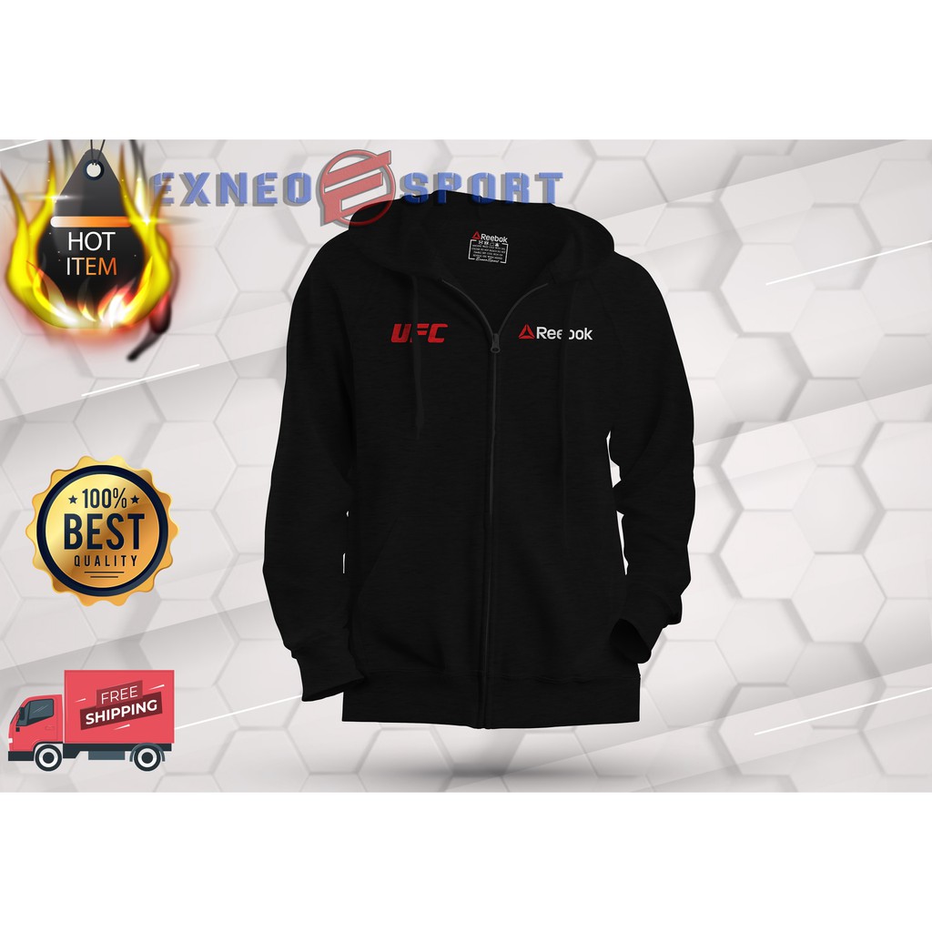🔥Hoodies Limited🔥Art Reebok UFC Sweatshirt Full Zipper Long Sleeve ...
