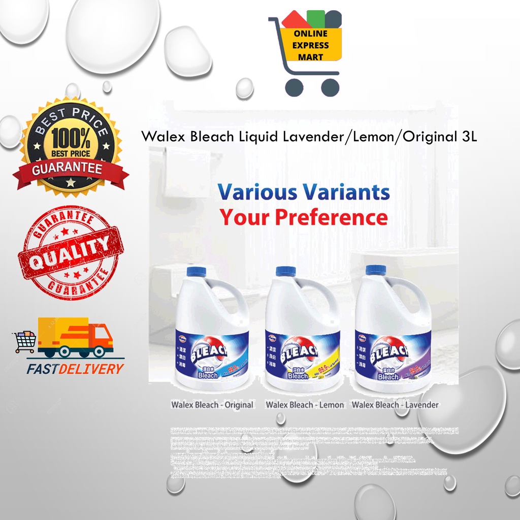 Walex Bleach Liquid Lavender/Lemon/Original 3L | Shopee Malaysia