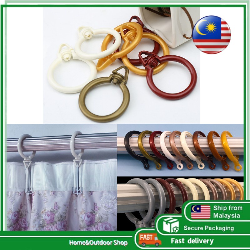 🔥Ready Stock🔥Hanging Eyelet Loops Pole Rod Hooks Rings Plastic Window ...