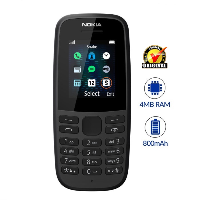 Original Nokia Malaysia105 (2019) With dual-SIM Card Slots Version Long ...