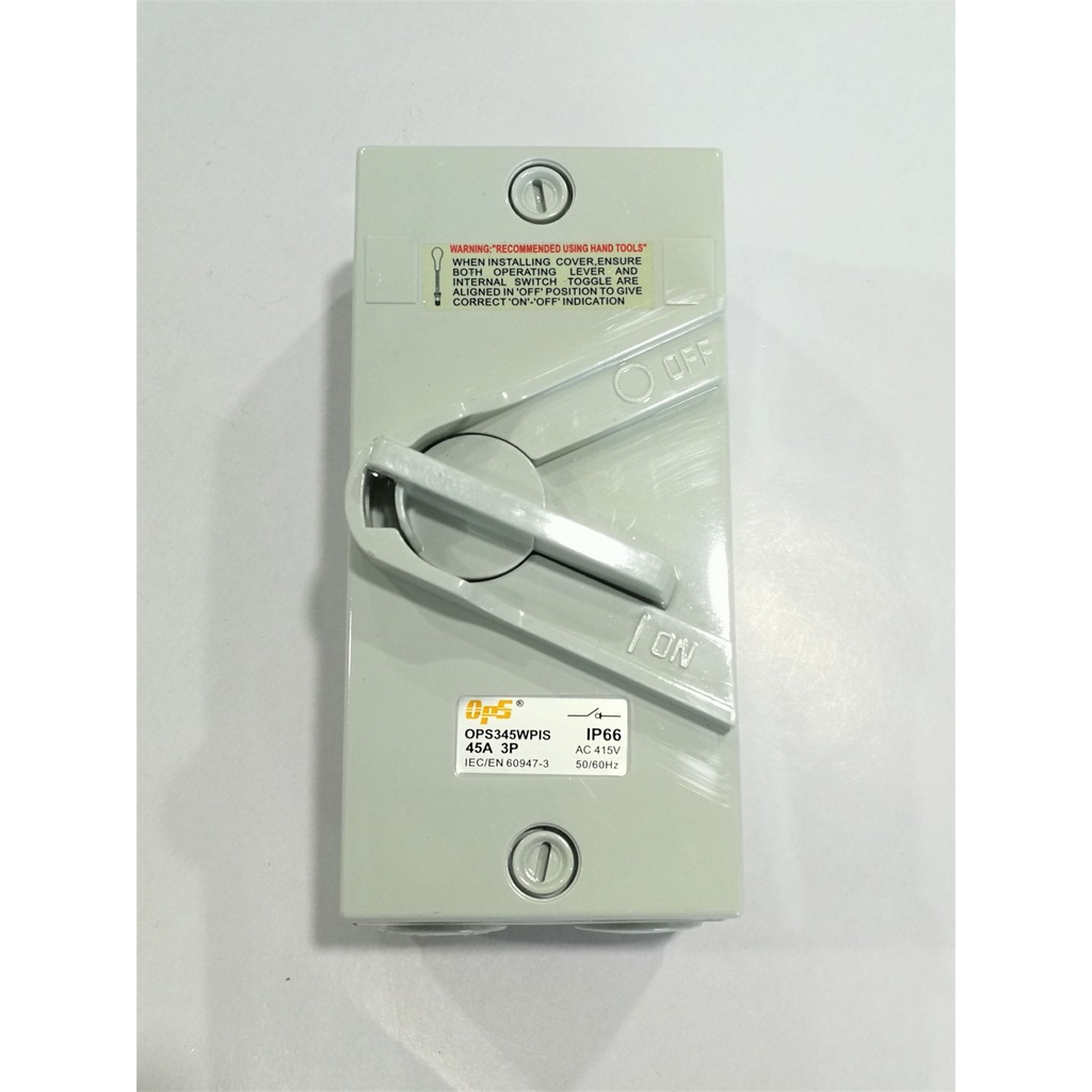 OPS 45AMP 3 Pole Weather Protected Switch Isolator (ccellente Italia ...
