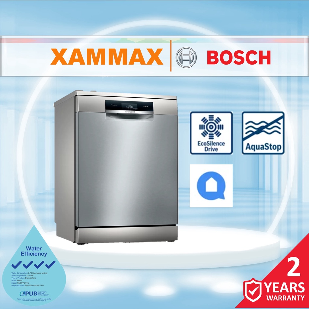 BOSCH - SMS8YCI01E - Serie 8 Free Standing Dish Washer / 60 cm Silver ...