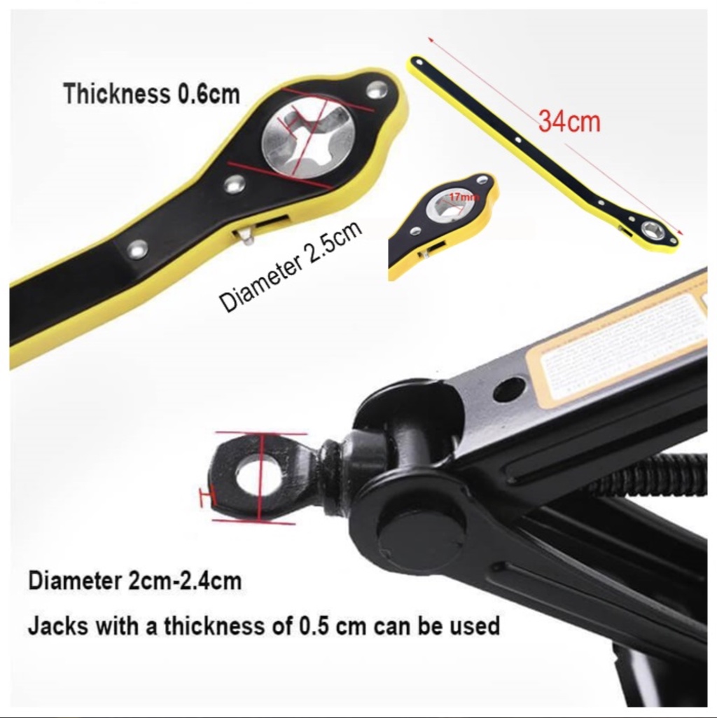 Car Wheel Wrench Jack Change Tyre Tools Energy Saving Sepana Tukar ...