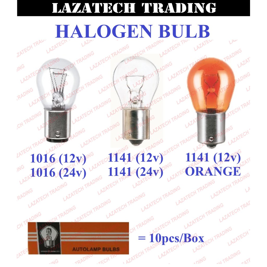 HALOGEN BULB (10pcs/box) 1141, 1016, White / Orange | Shopee Malaysia