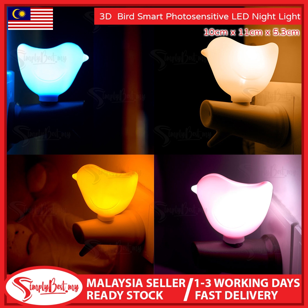 SIMPLYBEST Bird LED Room Light Night Light Auto Light Sensing System ...