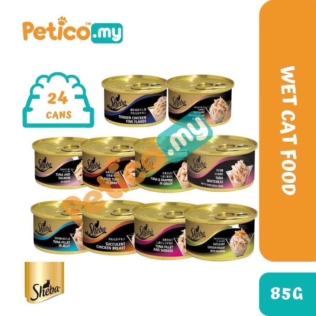 Sheba 85g Wet Canned Cat Food x24 cans | Makanan Kucing Basah (Tin ...