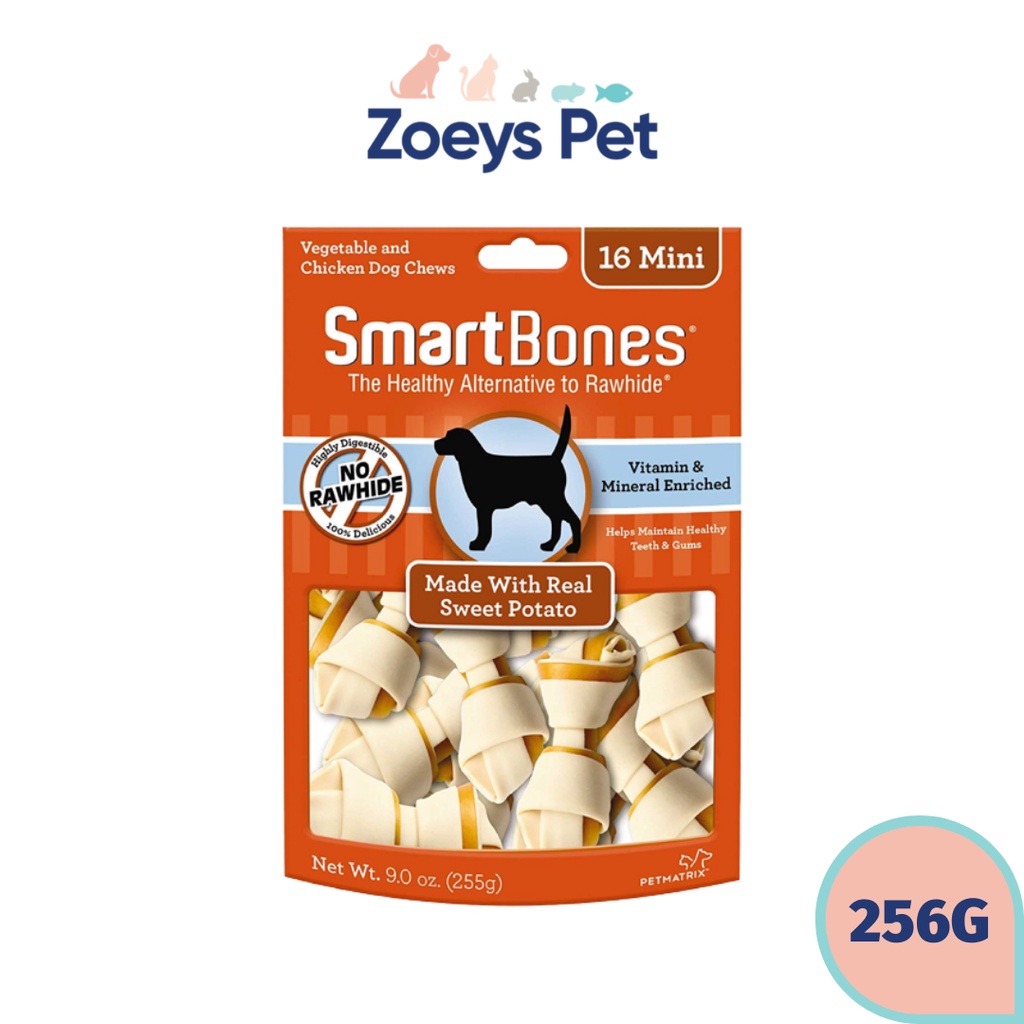 Smartbones Mini 16 Sticks Dog Treat 256g (Sweet Potato /Chicken /Peanut ...