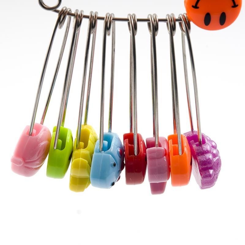 10 pcs color child safety pins for fixing baby cartoon baby pregnant ...