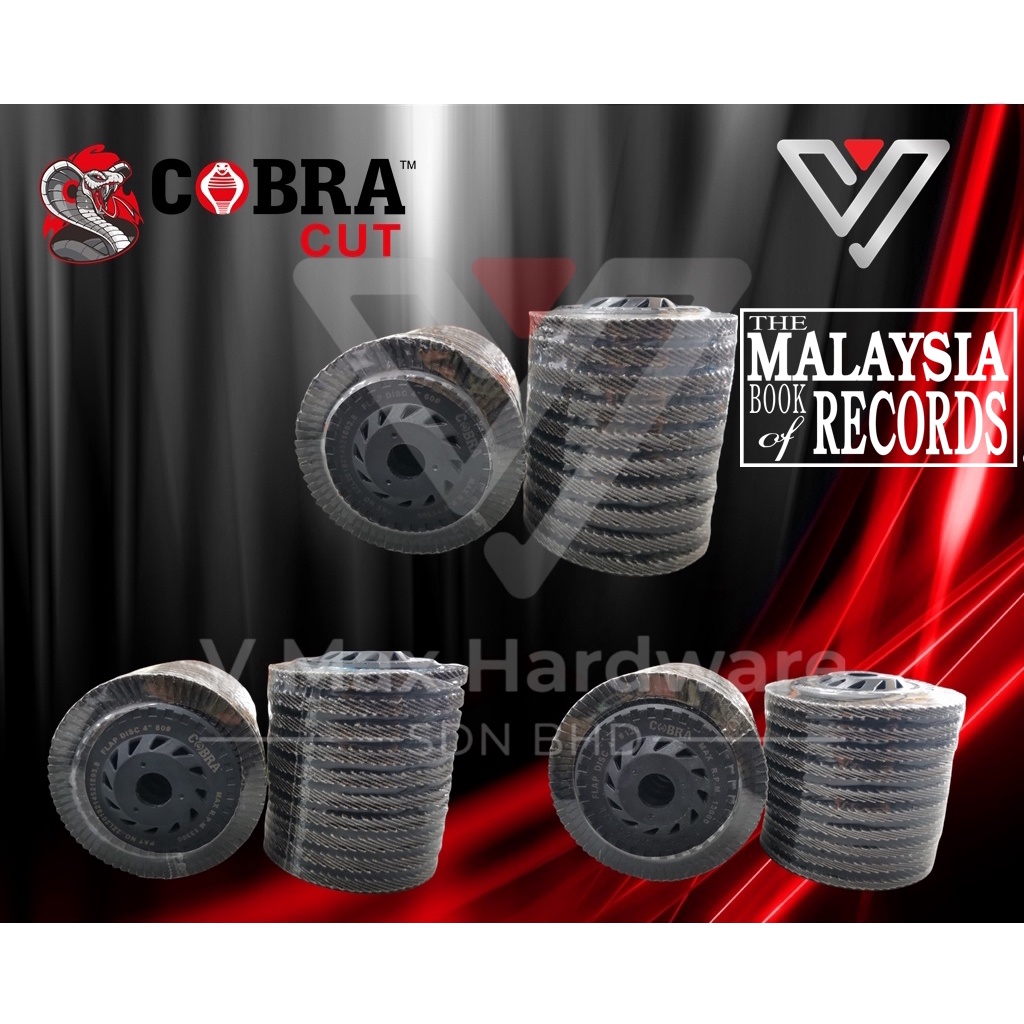 COBRA 4INCH FLAP DISC #60 #80 #120 10PCS | Shopee Malaysia
