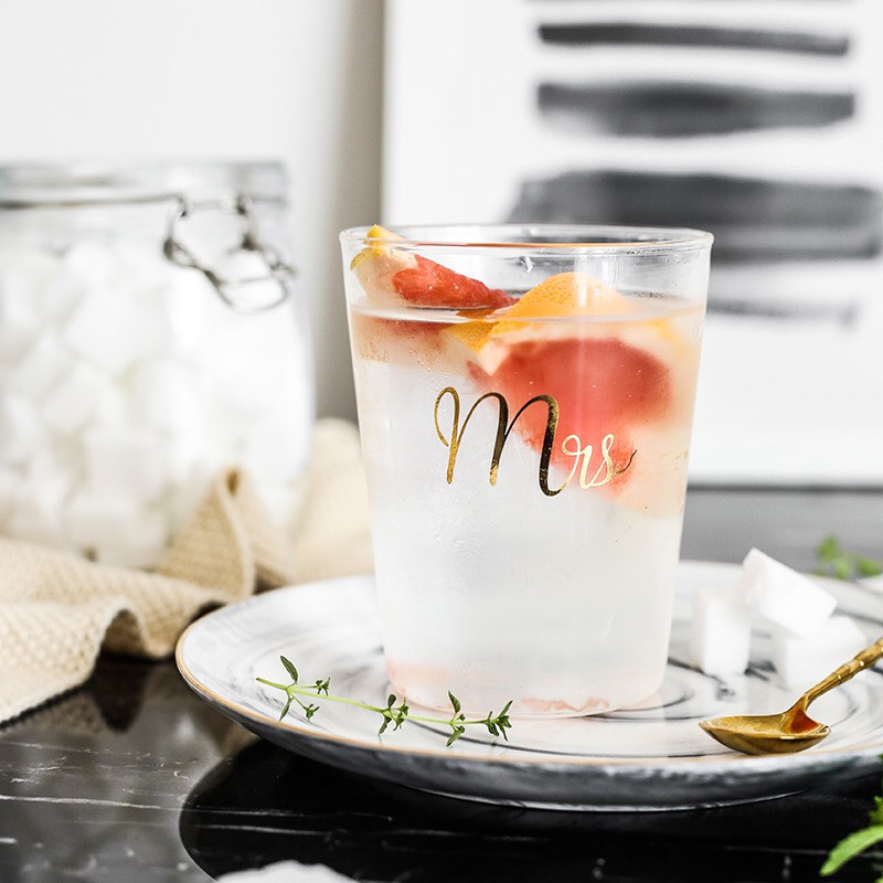 Korean glass cup Mr&Mrs | Shopee Malaysia