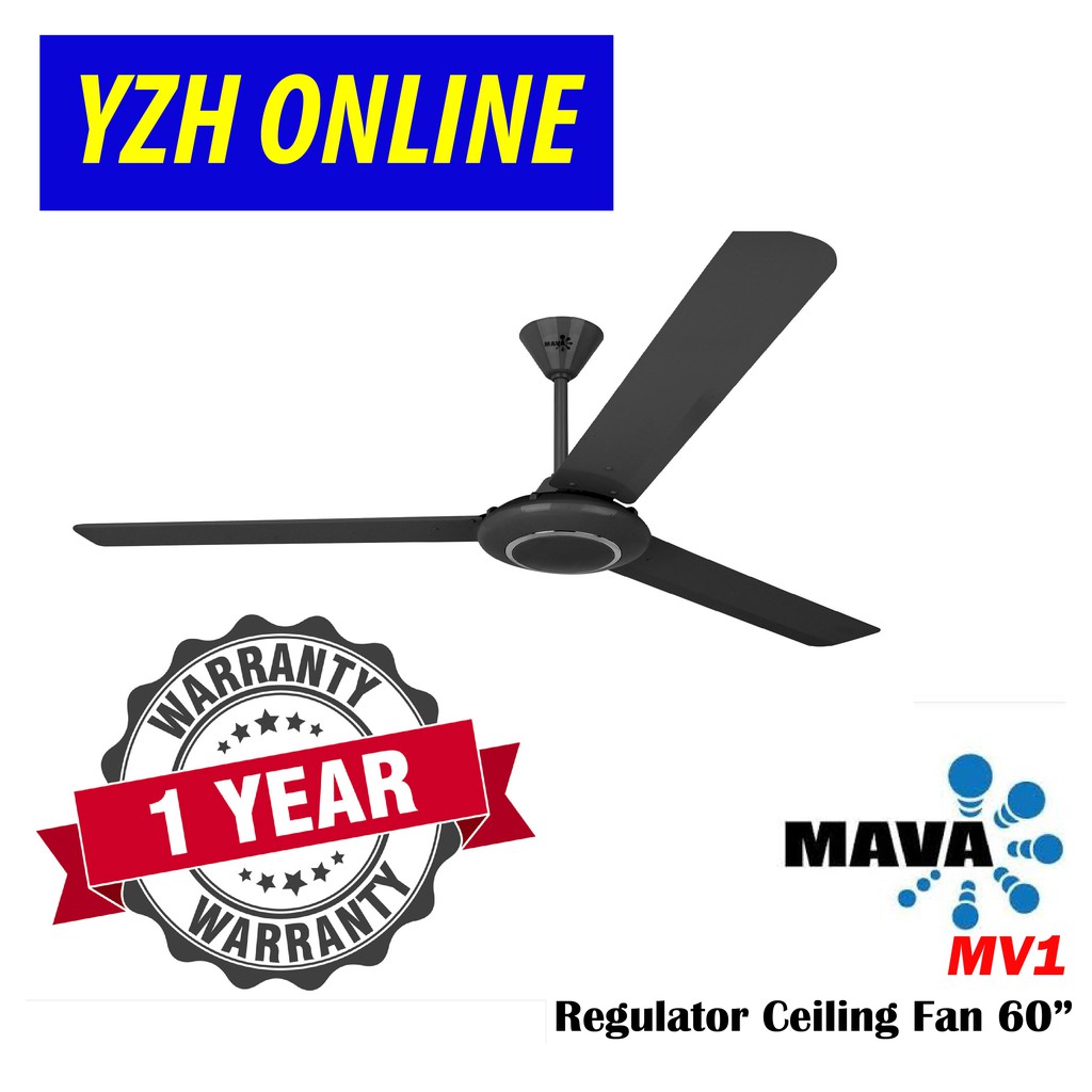 MAVA MV1 5SPEED 60’’ CEILING FAN BLACK | Shopee Malaysia
