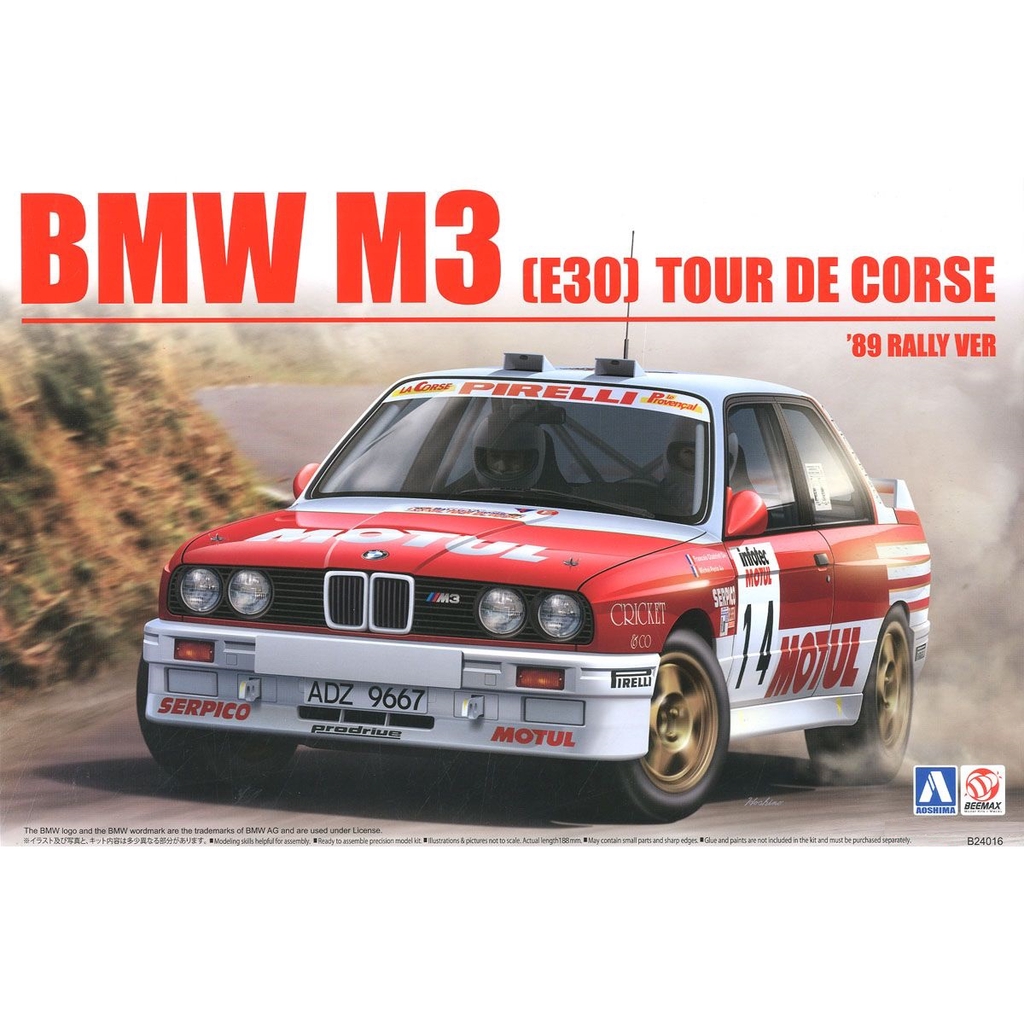 Car Model 1/24 Aoshima Beemax BMW M3 E30 `89 Tour de Corse Rally Ver ...