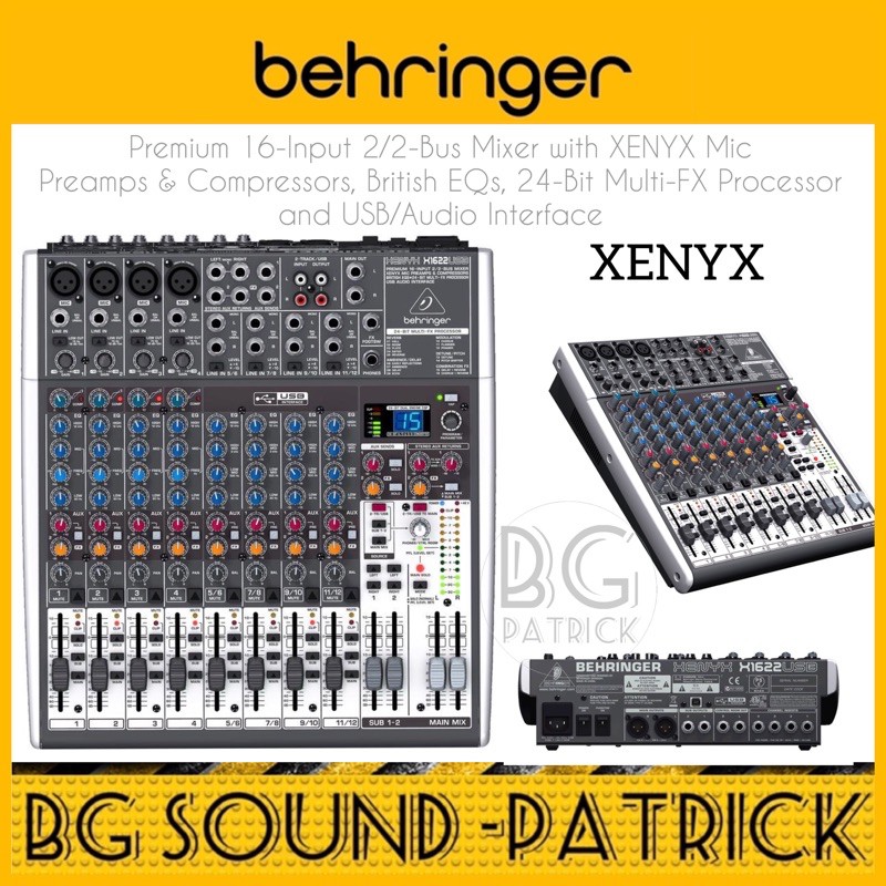 Behringer XENYX X1622USB 16-Input 2/2Bus Mixer with USB | XENYXX1622USB ...