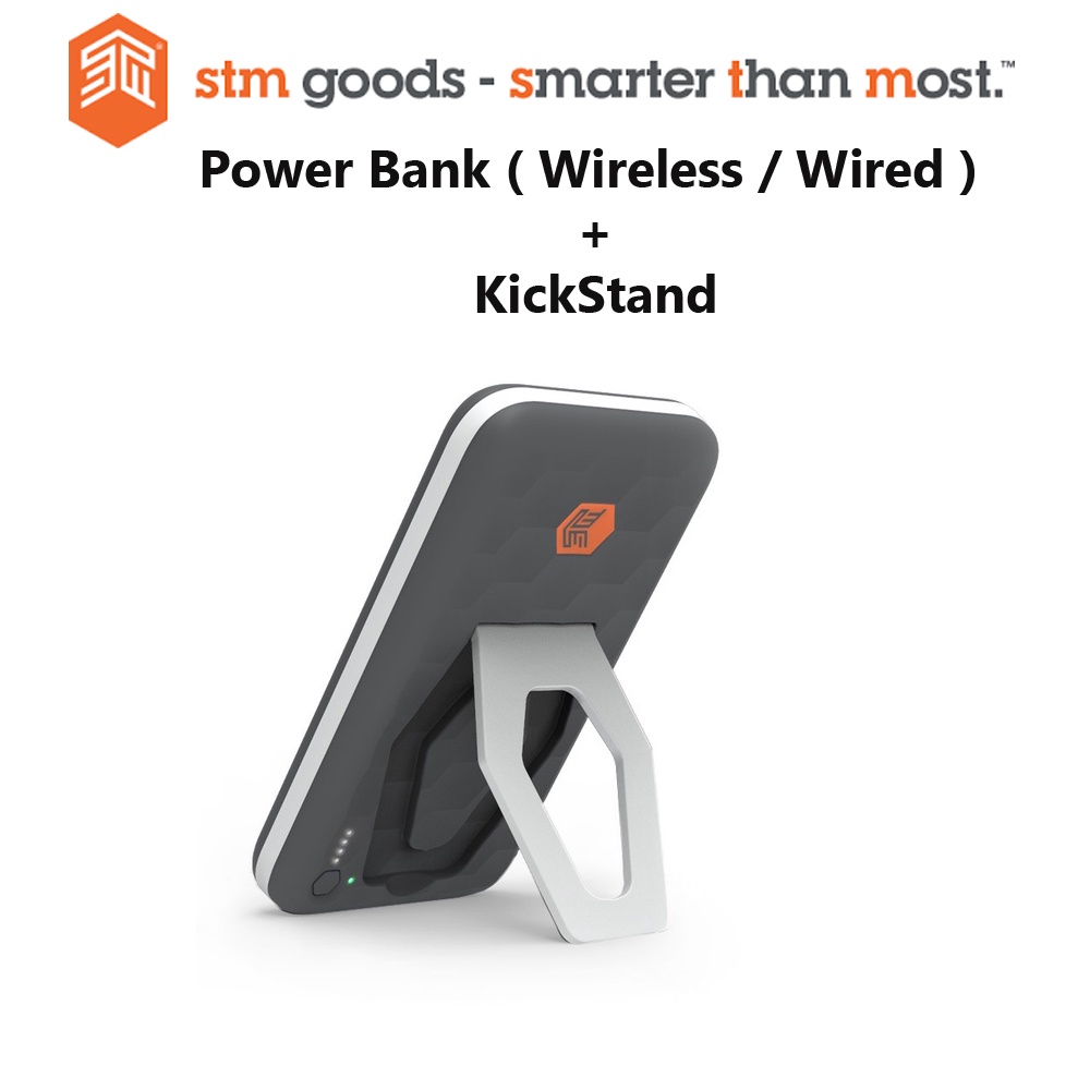 STM Powerkick 2 in 1 Wireless Charging and USB Charging Powerbank ...