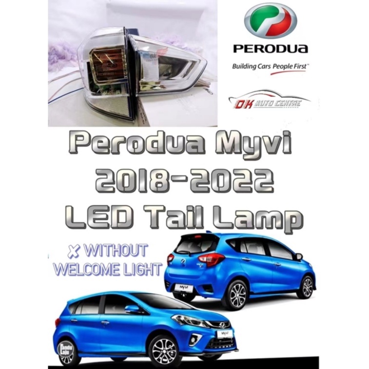 PERODUA MYVI 2018-2022 GT LED Light Bar Tail Lamp CLEAR v1 (NO Welcome ...