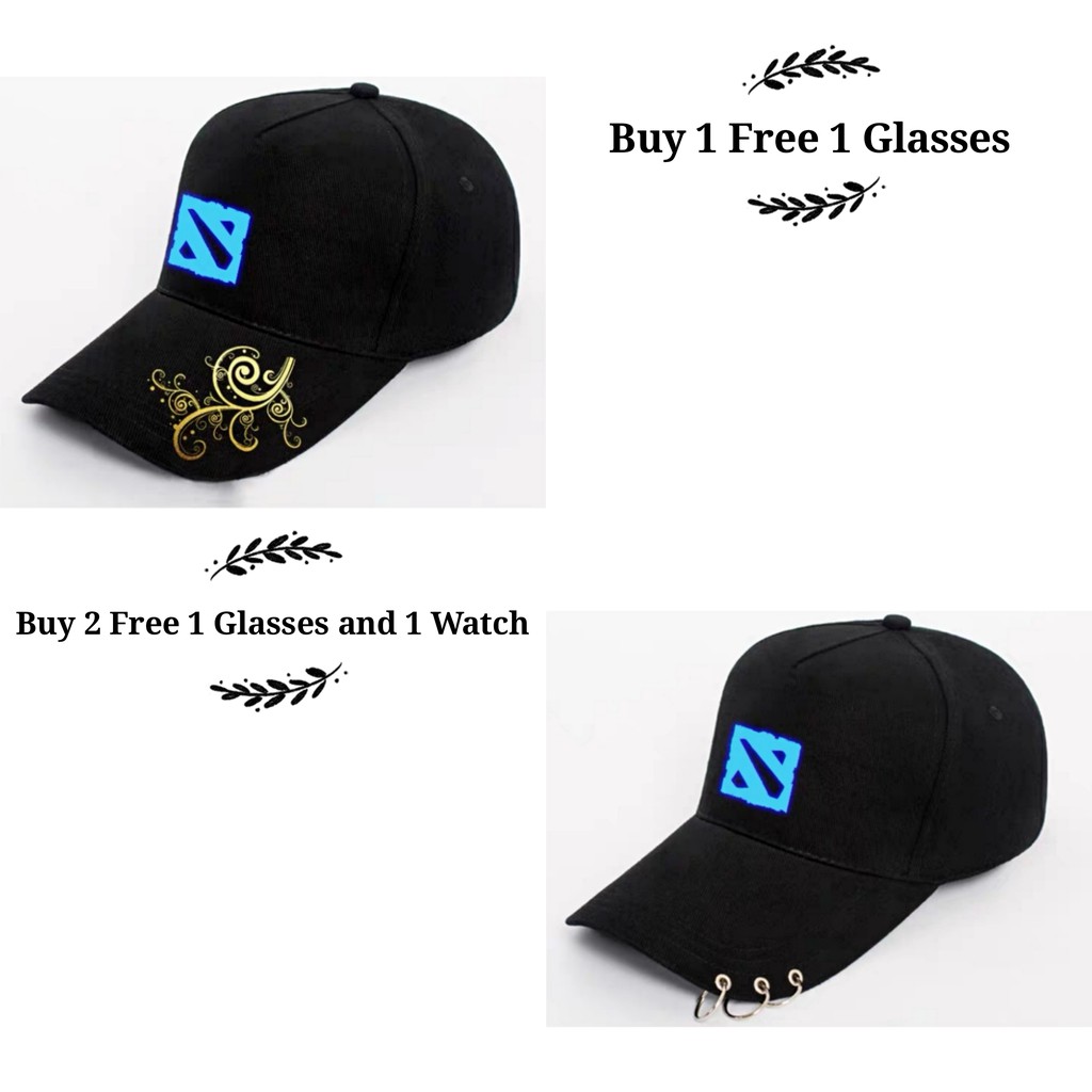 DOTA 2 Stylish Cap ( Last 10 pieces / Ready Stock / Buy 1 Free Glasses ...